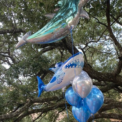 Shark Balloons Shark Foil Balloons Shark Balloons Shark Birthday Party ...