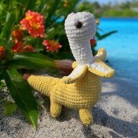 Bananasaurus Dinosaur NO SEW Crochet Pattern - Etsy Canada