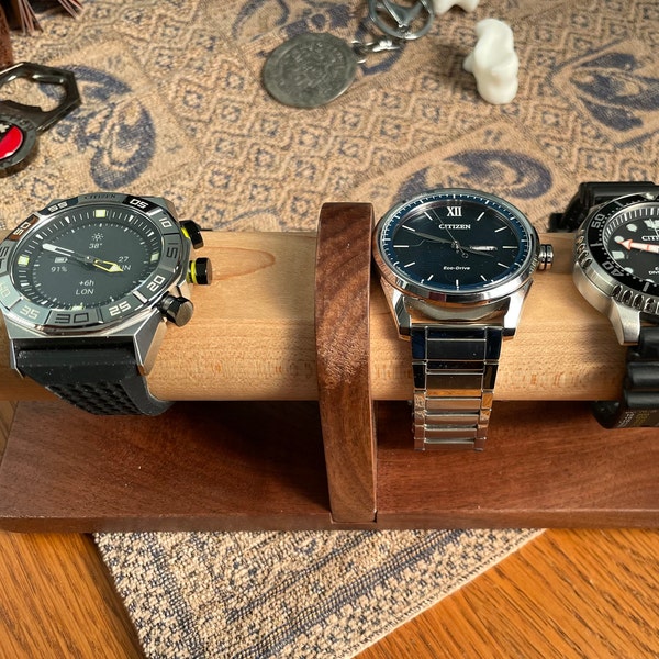 Timestand L Adjustable Four Watch Stand in Walnut Wood for Special Gift ...