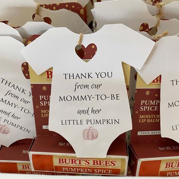 Halloween Fall Baby Shower Pumpkin Party Favor Tags L Thank You Mommy ...