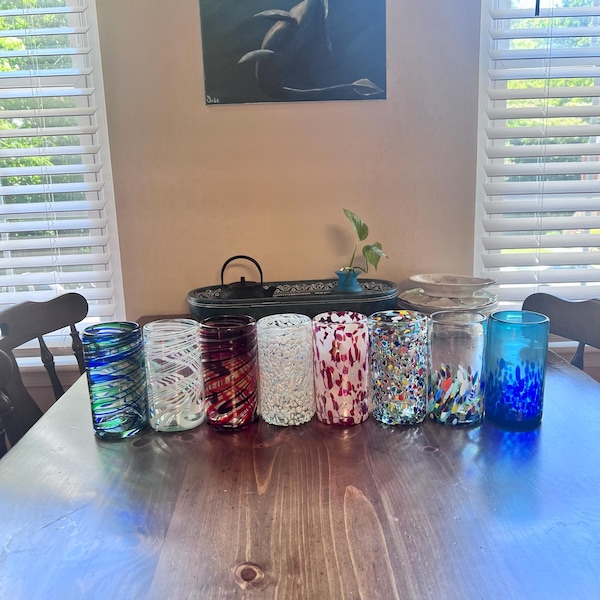 8 Assorted Glasses - Etsy