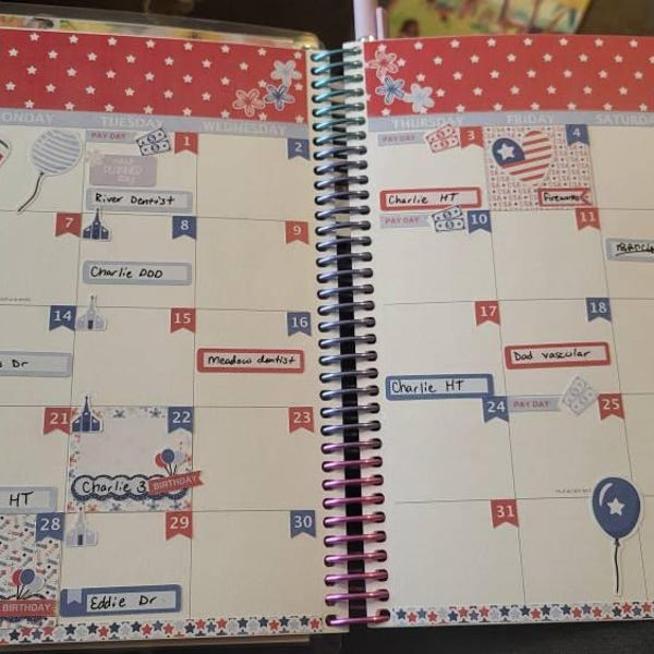 Colibri Any Month PREPPY PLANNER for Month View | Standard Size Colibri ...