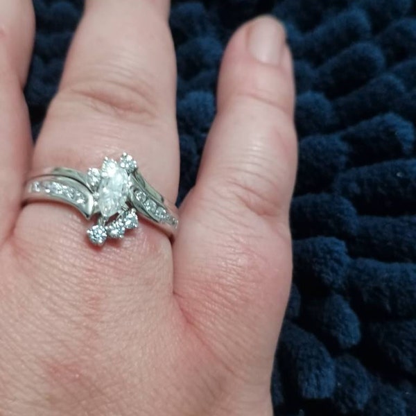 1880-90s Antique Art Deco Engagement Ring / 3 Cts Diamond Vintage ...