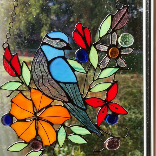 Stained Glass Art Suncatcher Viper. Animal Snake Serpent Home Asp. Wall ...