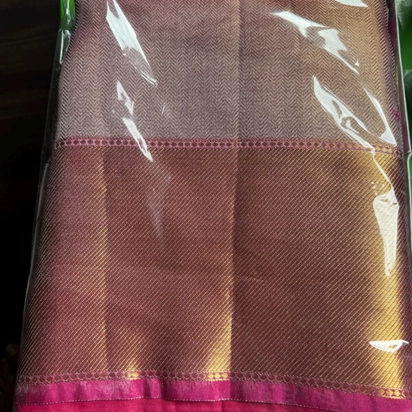Sai Pallavi Inspired Pink Banarasi Tissue Silk Saree | Soft Silk Jaal ...