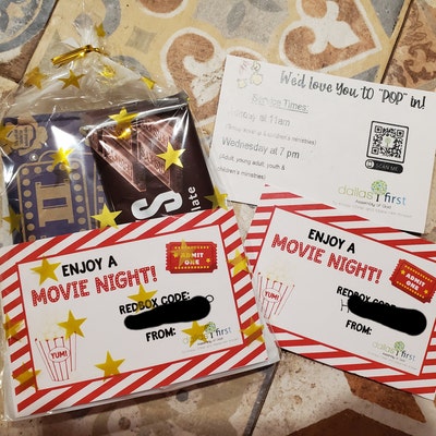 Teacher Appreciation Gift Tag, Printable Redbox Certificate, Movie ...