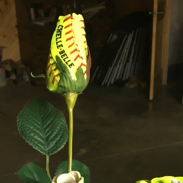 Personalized Softball Rose | Personalized Softball Gifts | Softball ...