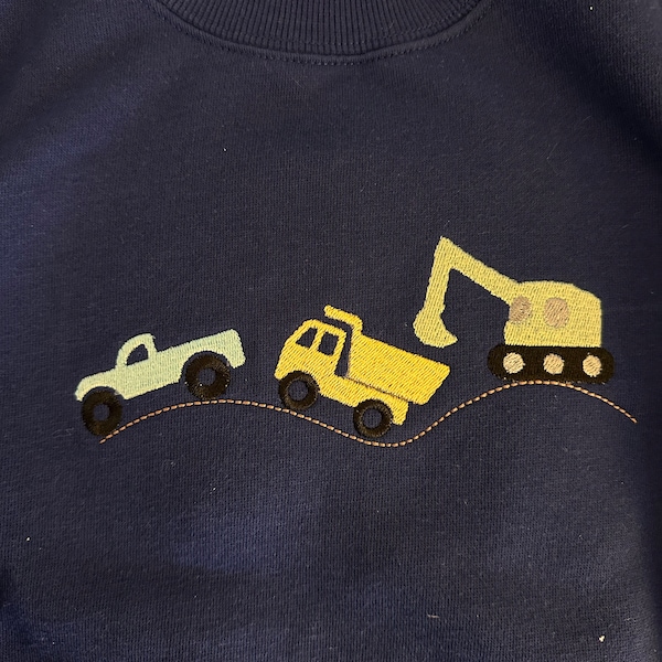 Construction Trucks Machine Embroidery Design Trio Instant Digital ...