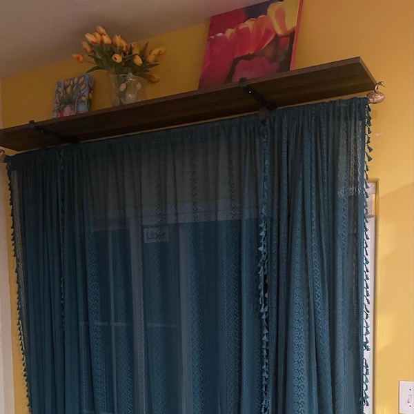 Shelf Bracket With Curtain Rod Holder, SOLD INDIVIDUALLY, Shelf and ...