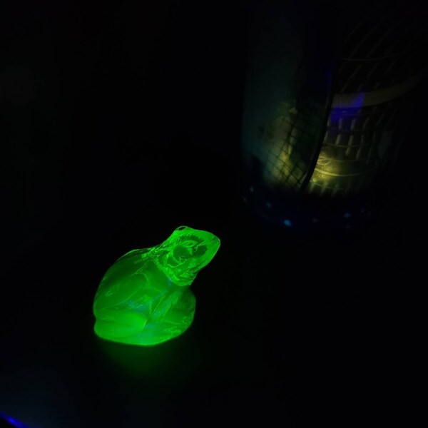 Uranium Glass Ingot Vaseline Yellow Glass Figurine Bar Art Deco - Etsy