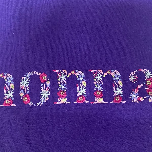 Floral Font Machine Embroidery, A-Z Full Flower Alphabet Embroidery ...
