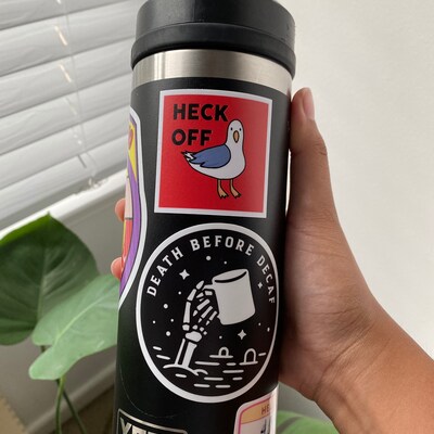 Frog Meme Vinyl Sticker Laminated Waterproof Water Bottle Decal Meme ...