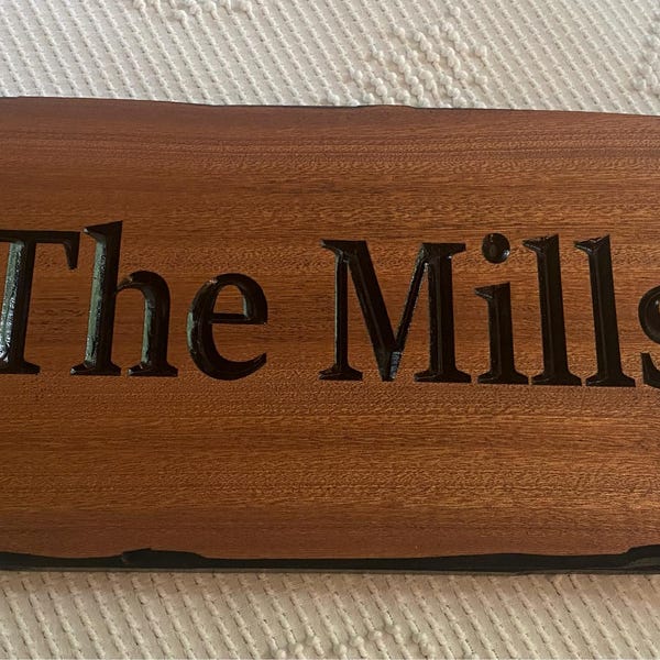 Outdoor Carved Sign, Custom Wooden Carved Cabin Sign, Pine Trees, Camp ...