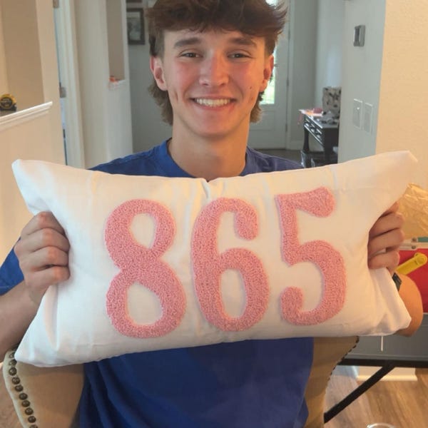 Embroidered Country Pillow, State Map Pillow, Personalized Punch Needle ...