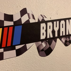 Nascar Inspired Decal, Nascar Wall Design, Car Wall Mural, Personalized ...