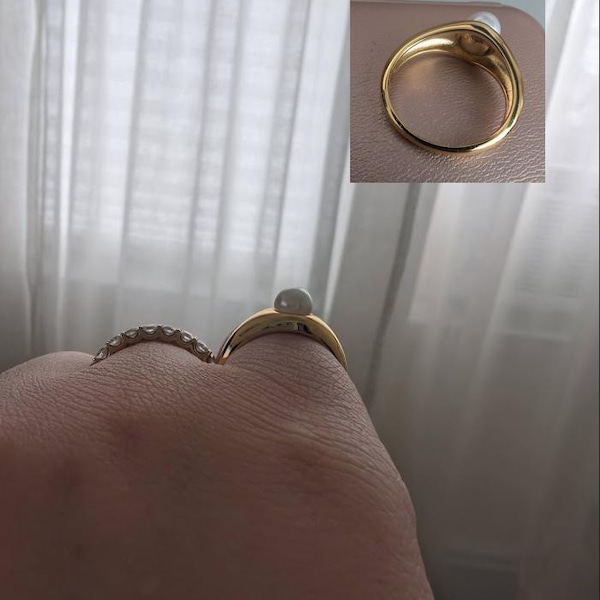 Pearl Signet Ring by Caitlyn Minimalist • Vintage Pearl Jewelry ...