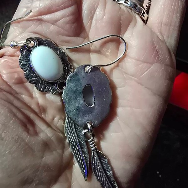 Rainbow Moonstone Earring, Moonstone Silver Earring, Oval Stone Earring ...