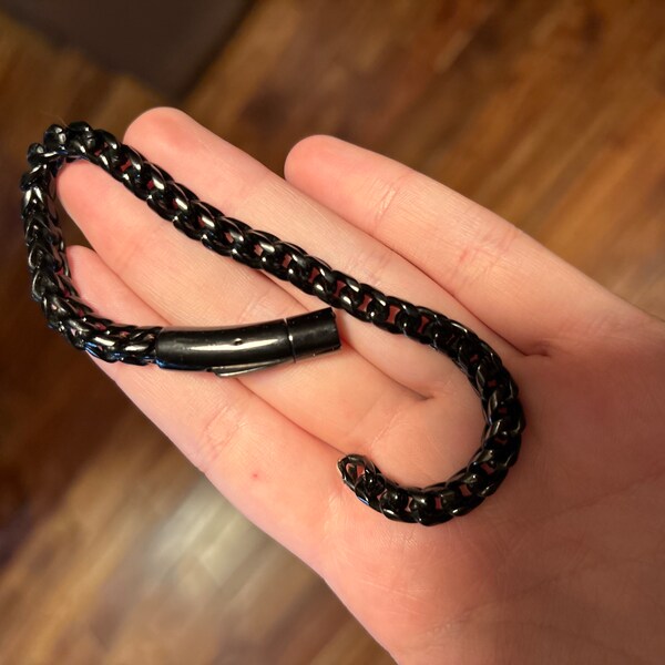 Mens Bracelet, Chain Bracelet, Retro Magnetic Clasp Stainless Steel ...