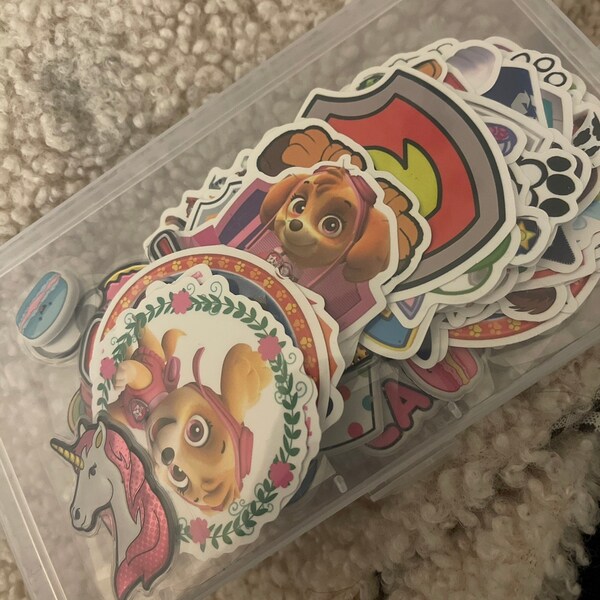 LARGE Loose Sticker Storage Box Planner Storage Clear Plastic Storage ...