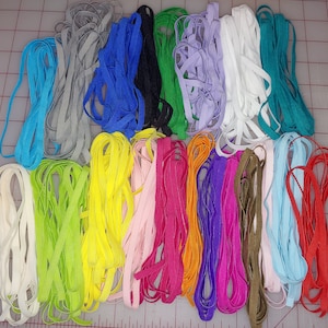 Grab Bag of 1/4 Skinny Elastic, 5 10 15 20 25 50 Yards of 1/4 Inch ...