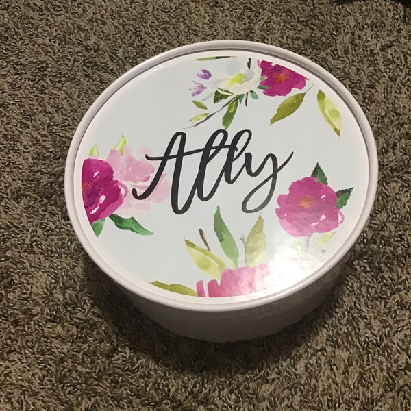 Custom Gift Box - White Confetti Box - Round White Hat Box - Custom ...