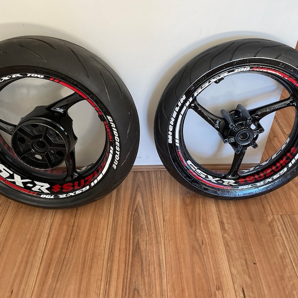 Suzuki Wheel Decals Rim Stickers for Suzuki Motorcycle Stripes Gsxr Rim ...