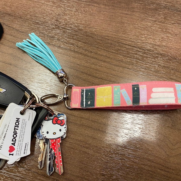 Wristlet Keychain for Librarian Lanyard for Keys | Librarian Gifts for ...