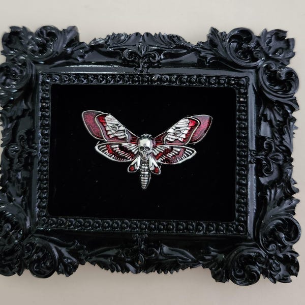 Unique Gothic Halloween Vampire Bat in Ornate Frame Arch Window Wall ...