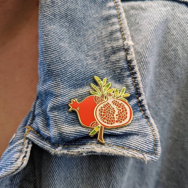 Pomegranate Enamel Pin - Etsy