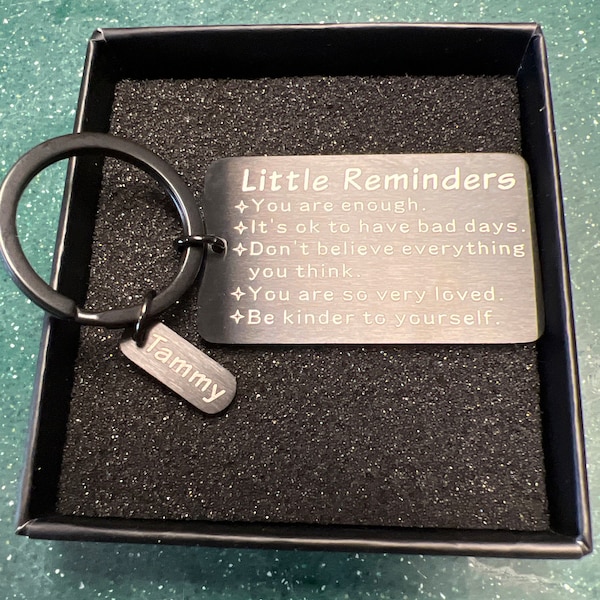 Little Reminders Keychain, Mental Health Gift, You Are Enough ...