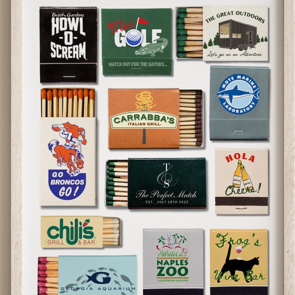 CUSTOM MATCHBOOK ART | Personalized Digital Matchbox Gift | Large ...