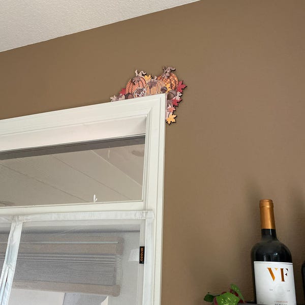 Fall Pumpkins Door Corner Decor, Fall Door Topper, Fall Home Decor ...