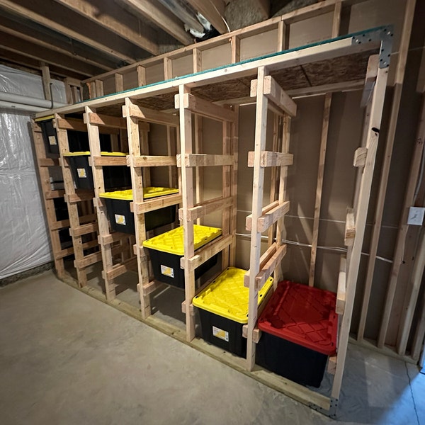 DIY Tote Rack Plans for the HDX 27-gallon Bins Sold by Home Depot 6 ...