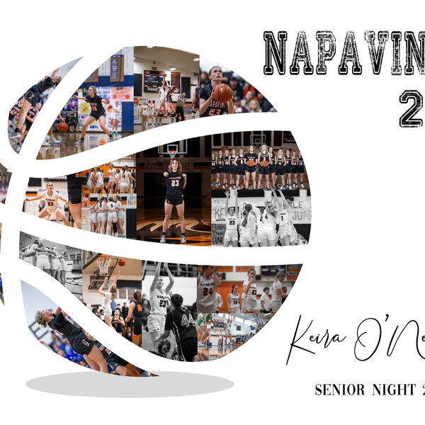 PRINTABLE Custom Basketball Photo Collage, Coach Gift, Printable ...