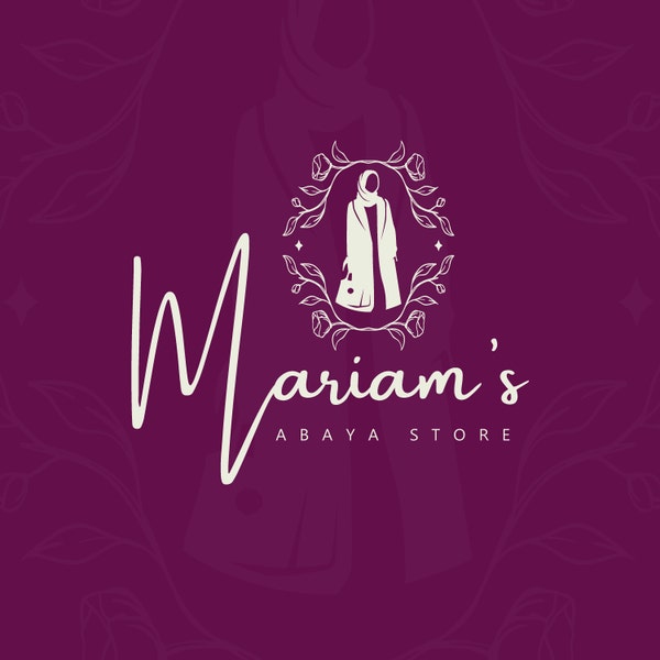 Hijab Store Logo, Elegant Hijab & Abaya Store Logo Design - Muslim ...
