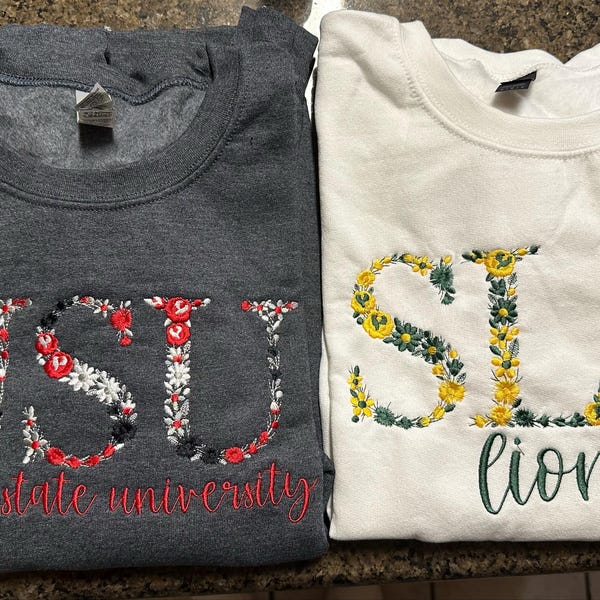 Custom State Quilted Embroidery Sweatshirt || Quilted Sweatshirt ...