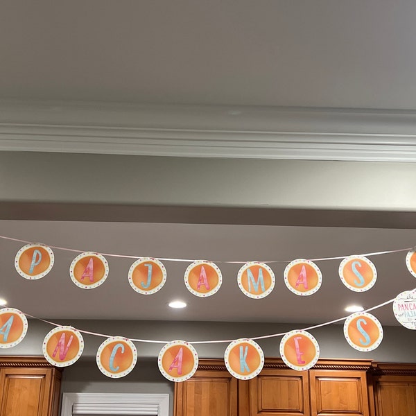 Pancakes and Pajamas Party Banner / Digital File / Printable / Custom ...