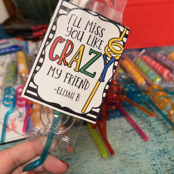 I'll Miss You Like Crazy Tag: Summer School Break Gift (PDF) - Etsy