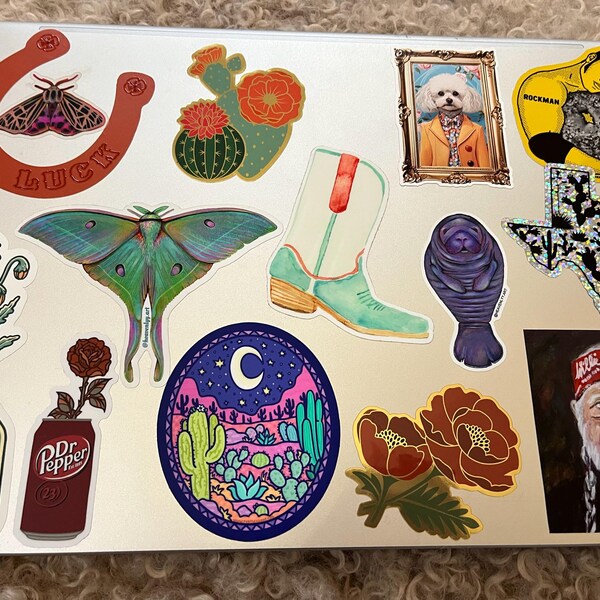 Luna Moth Sticker / Vinyl Sticker / Bug Art / Colorful Luna Moth ...