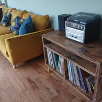 Medium Record Player Table on Castors Vinyl Record Storage - Etsy Canada