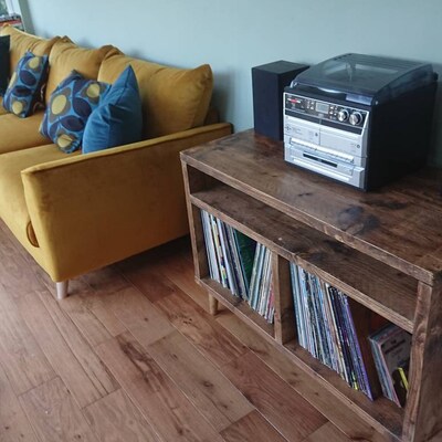 Small Turntable Stand With Doors Vinyl Record Storage - Etsy
