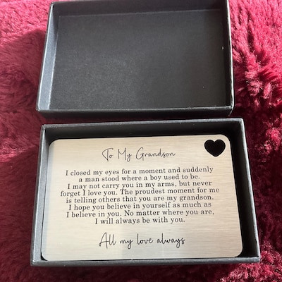 Personalised Sentimental Keepsake Wallet Card Handwriting Font Style ...