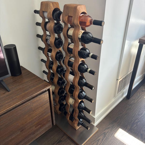 Rustic Wooden Wine Rack - Perfect Gift for Wine Lovers - Handcrafted ...