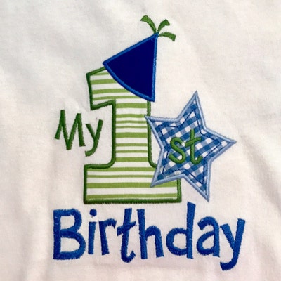 My 1st/first Birthday Applique Embroidery Design,first Birthday ...