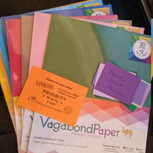 Premium Square Cardstock Paper pack of 25 Squares Choose Size and Color ...