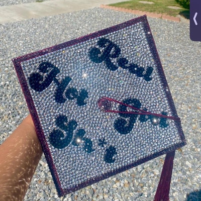 Film Grad Cap Cinema Grad Cap Bling Cap Bedazzled Grad Cap Bling Grad ...