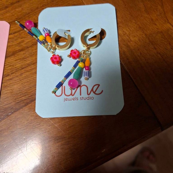 Funny Ear Jacket Floral Front-back Earrings, Flower Earrings, Unique ...