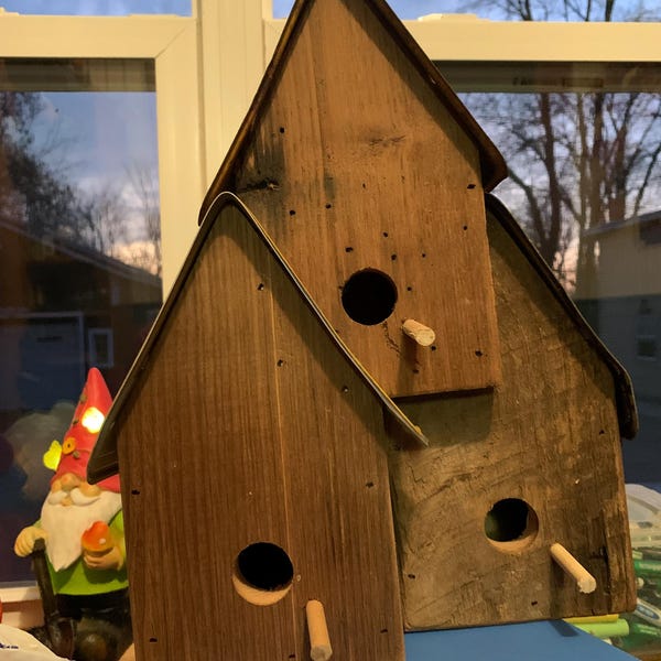 Reclaimed Wood Birdhouse Condo - Etsy