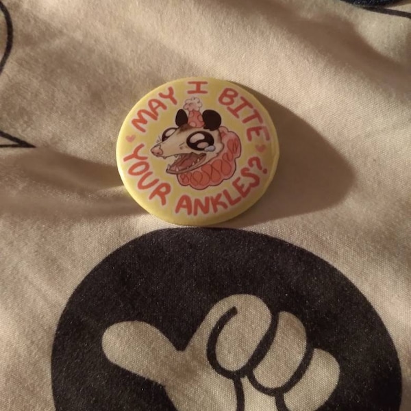 Party Opossum Button! May I Bite Your Ankles? 1.5" - Etsy