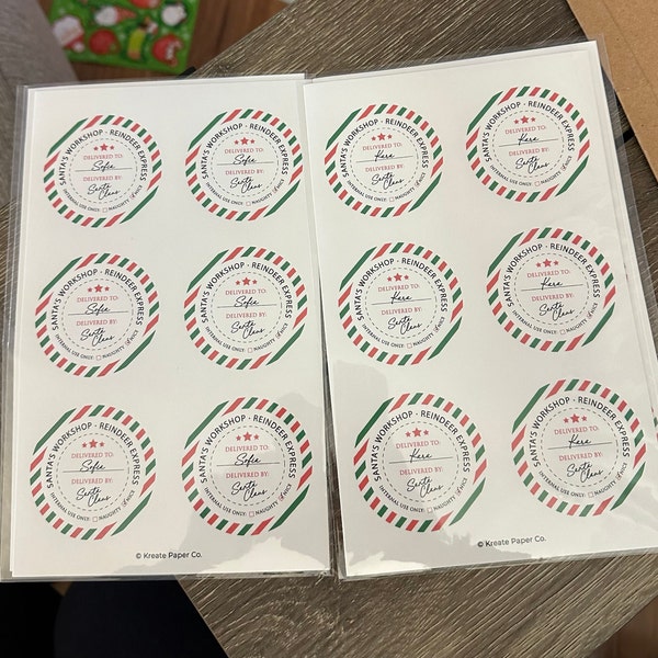 Official Santa Labels, Santa Claus Label, Gift Tag Stickers ...